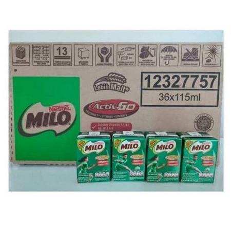 Jual Milo Kotak Active Go 110 ml Susu Cair Cokelat UHT Coklat dus box karton | Shopee Indonesia