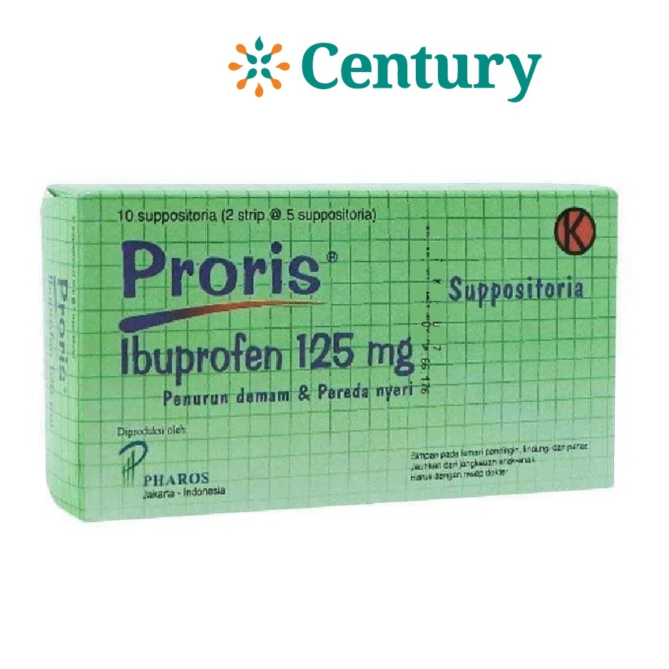 Jual PRORIS 125 MG SUPPOSITORIA 1 STRIP ISI 5 SUPP / IBUPROFEN / DEMAM ...