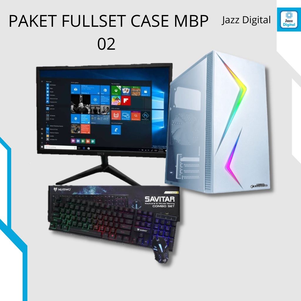 Jual PC RAKITAN CORE I3 10100F VGA GTX 1050TI SSD RAM 8GB LED 19IN ...