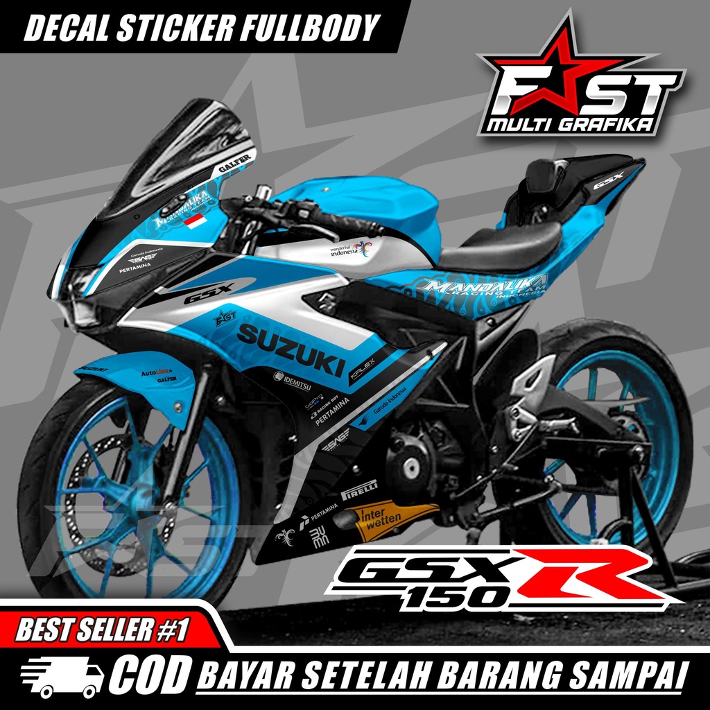 Jual TERBARU BISA COD Decal Gsx R150 Full Body Mandalika Variasi Stiker ...