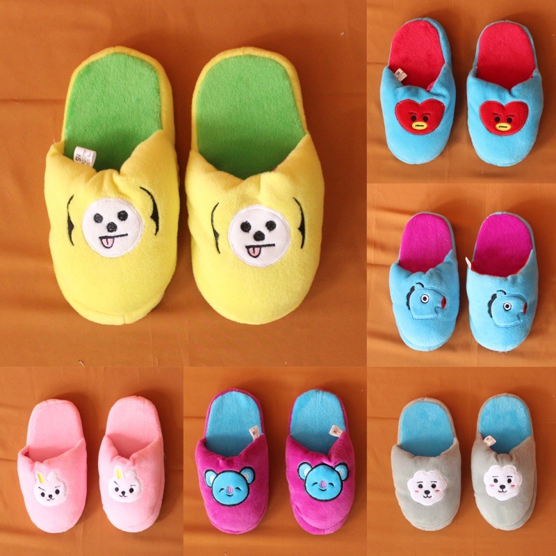 Jual Sandal Boneka BT21 BTS Unofficial Sandal Rumah Karakter BT21 Lucu ...