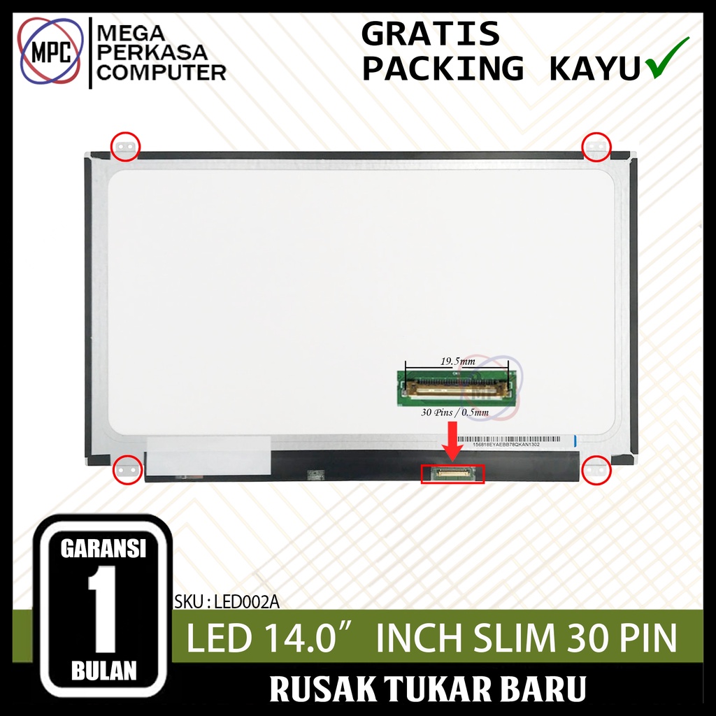 Jual LCD LED Layar laptop Asus A455L A455LA A455LN A455LNB | Shopee Indonesia