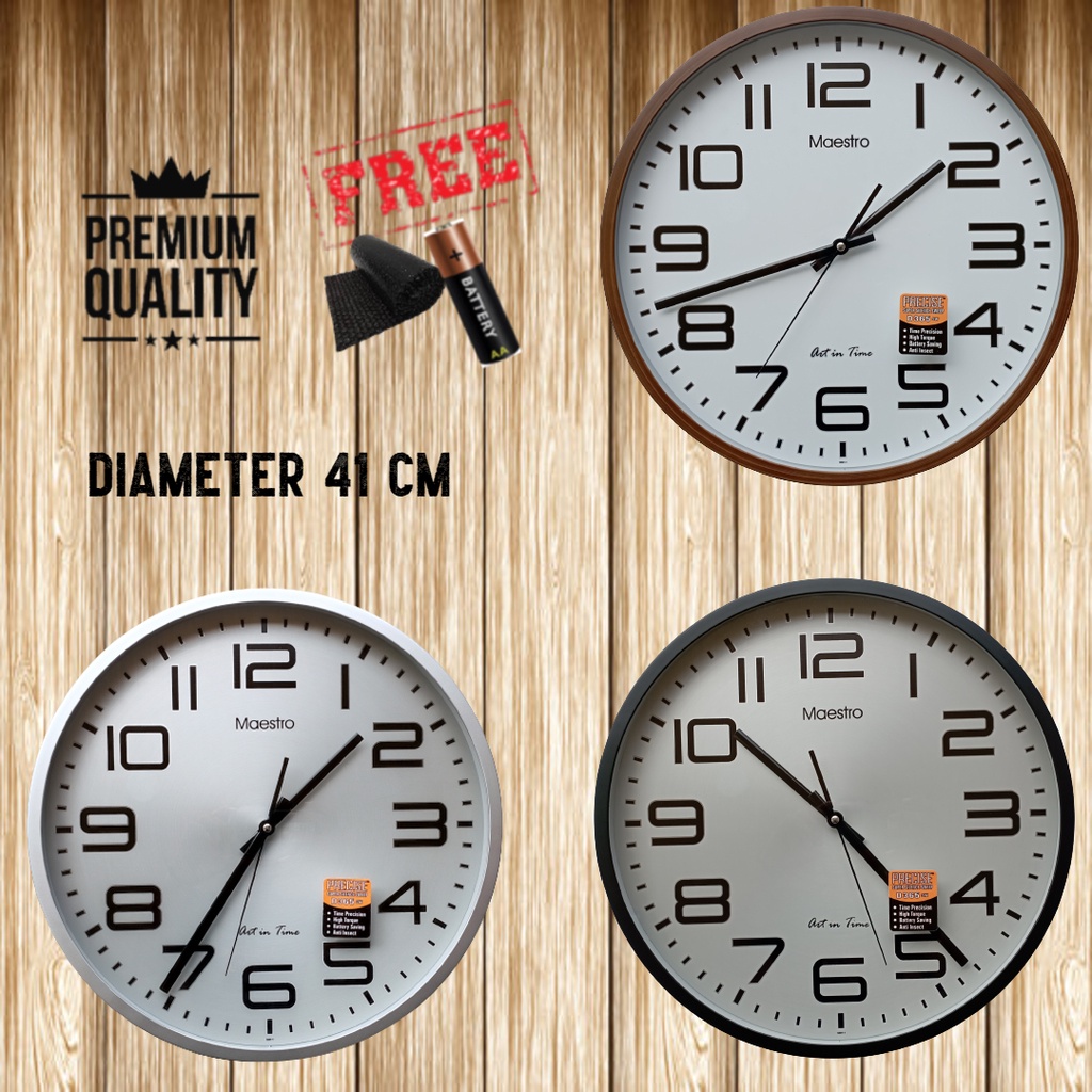 Jual Jam Dinding Jumbo Kantor Rumah Kamar Elegant Minimalis Sweep ...