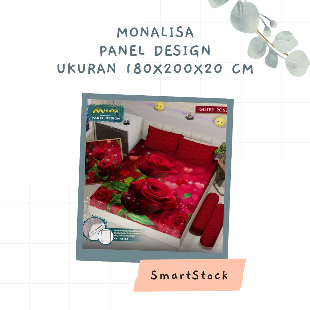 Jual Ss Sprei Aesthetic Monalisa Panel Design 180 King 180x200 Ukuran ...