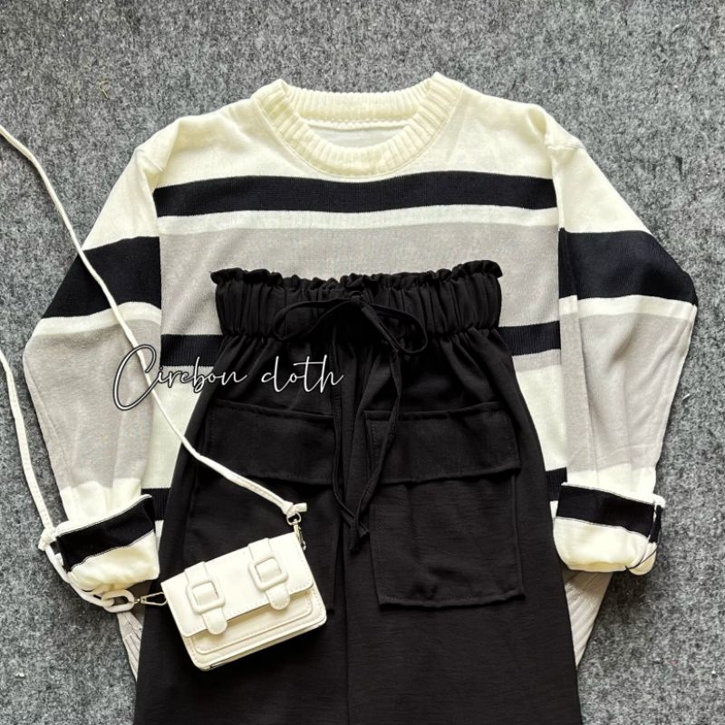 Jual Cirebon Cloth - One Set Sweater Claudya | One Set Rajut Wanita ...