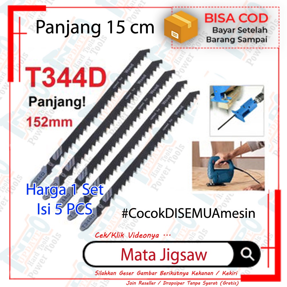 Jual Mata Gergaji Jigsaw Potong Triplek Belah Kayu Papan Balok Anti ...