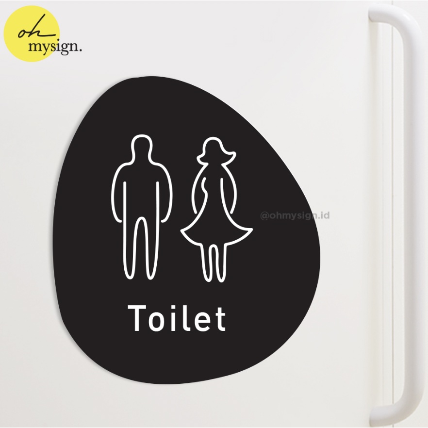Jual Tulisan Toilet WC Sign Board Akrilik Tempel Dinding Papan Acrylic ...