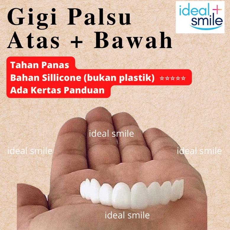 Jual [COD SM56] IDEAL SMILE GIGI PALSU ATAS BAWAH GIGI PALSU LEPAS PASANG VENEER snap on smile ...