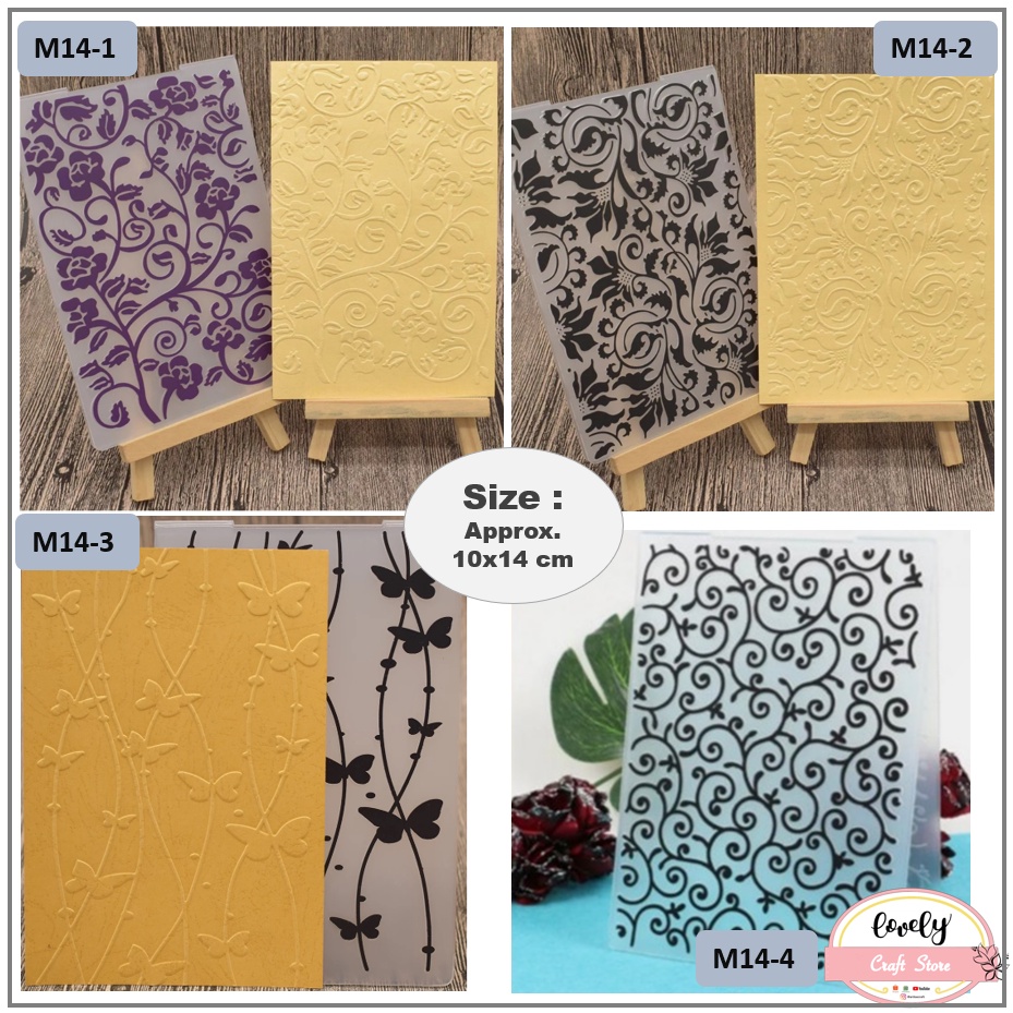 Jual LovelyCraftStore | M14 - Embossing folder Emboss Folder untuk ...