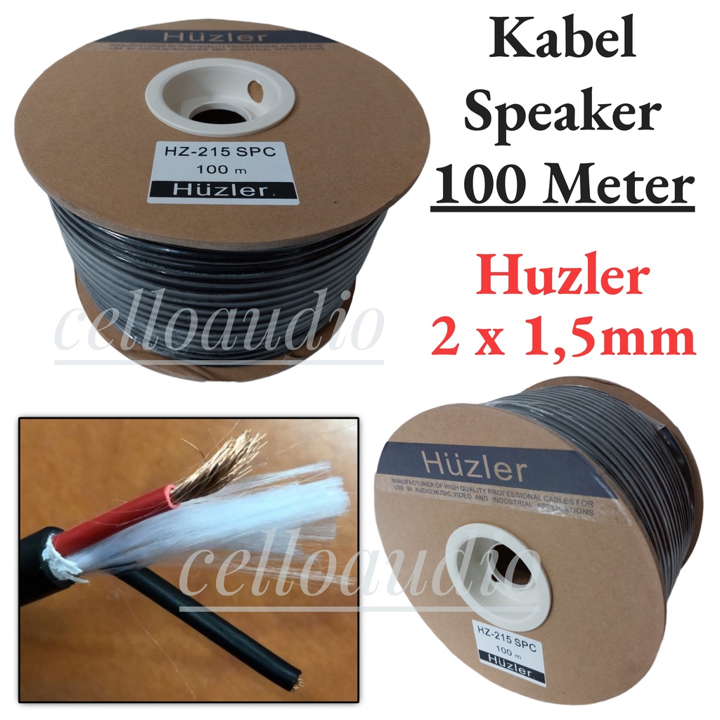 Jual Kabel Speaker Huzler 2 x 1,5 mm (1 Roll) Audio Speaker Cable 2x1.5 ...