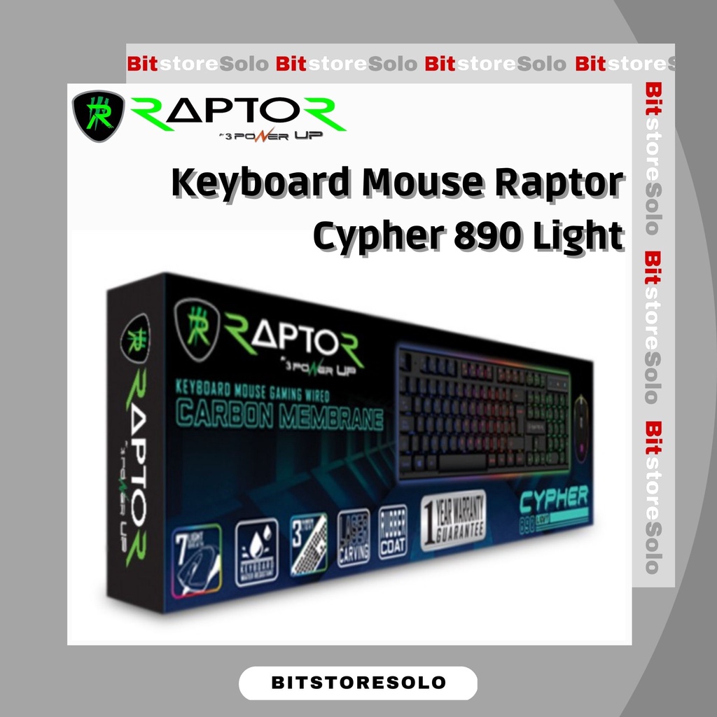 Jual Keyboard Mouse Combo Gaming RAPTOR Cypher 890 RGB | Shopee Indonesia