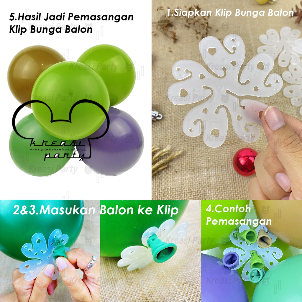 Jual Klip Balon / Klip Balon Bunga / Pengait Balon / Klip Balon ...