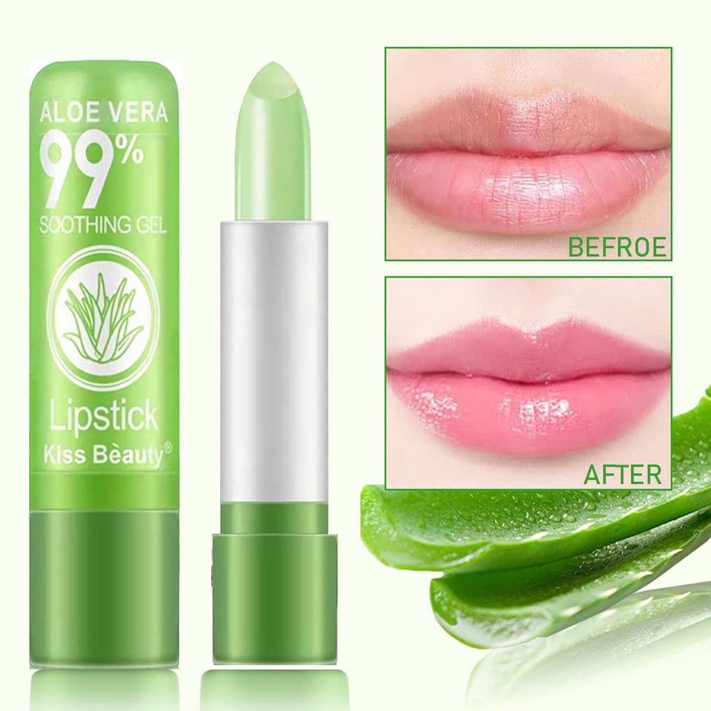 Jual Lipstik Lip Balm Soothing Gel Aloevera Pemerah Bibir Hitam Tahan ...
