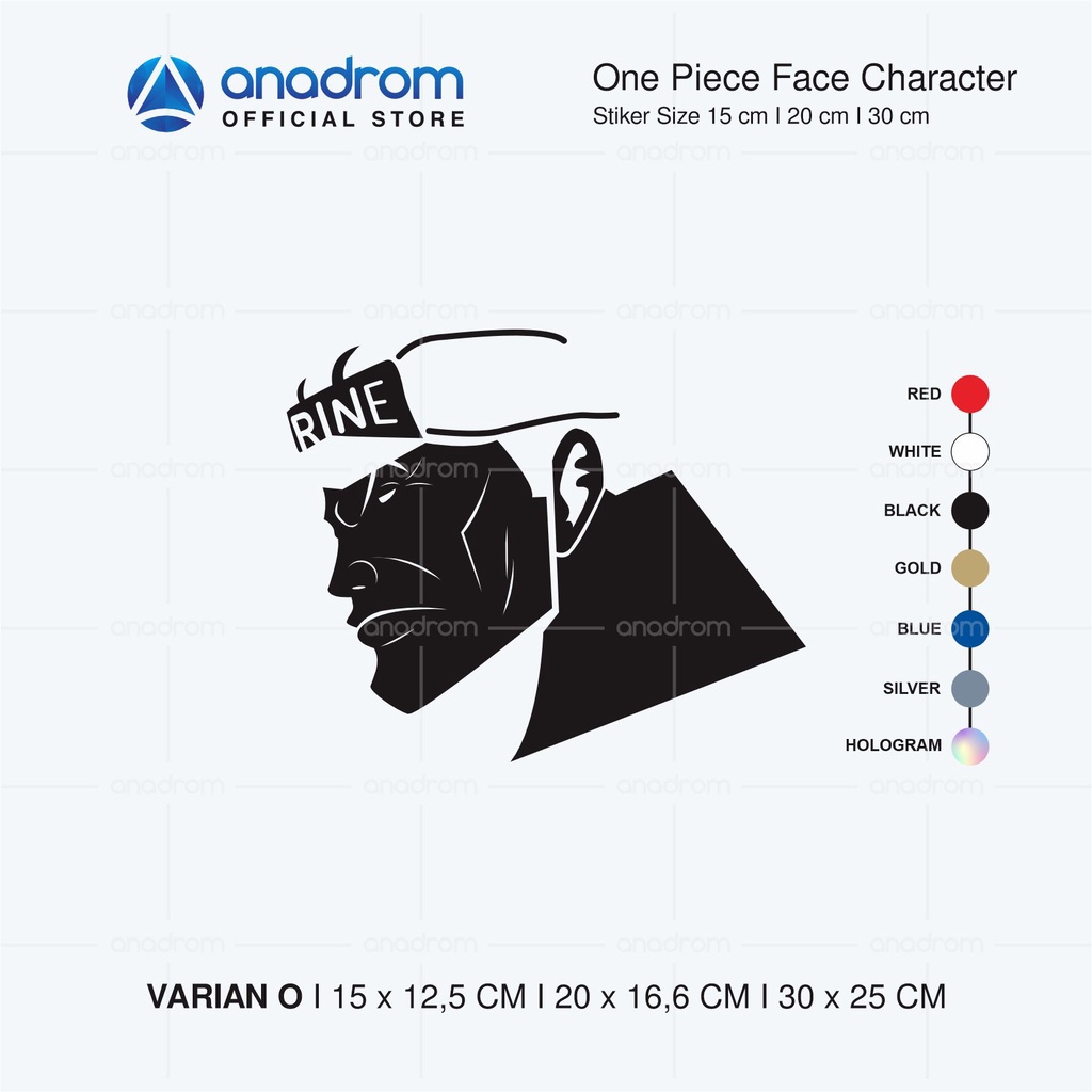 Jual Sticker One Piece Face Character I Sticker Kaca Mobil, Sepeda ...
