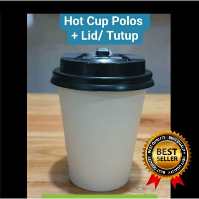 Jual PAPER HOT CUP 8 Oz (240ml) POLOS + TUTUP 1 roll 50 pcs | Shopee Indonesia