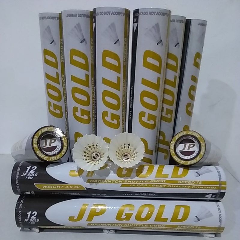 Jual Shuttlecock JP GOLD Kok Cock Bola Bulu Tangkis Original | Shopee ...