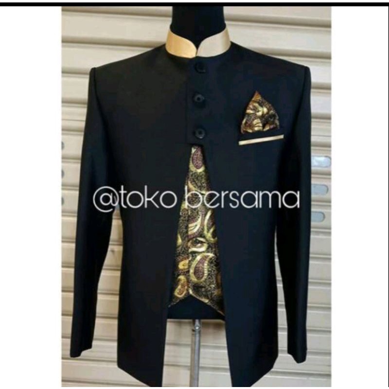 Jual Beskap pengantin hitam / beskap wedding akad/beskap bapak besan ...