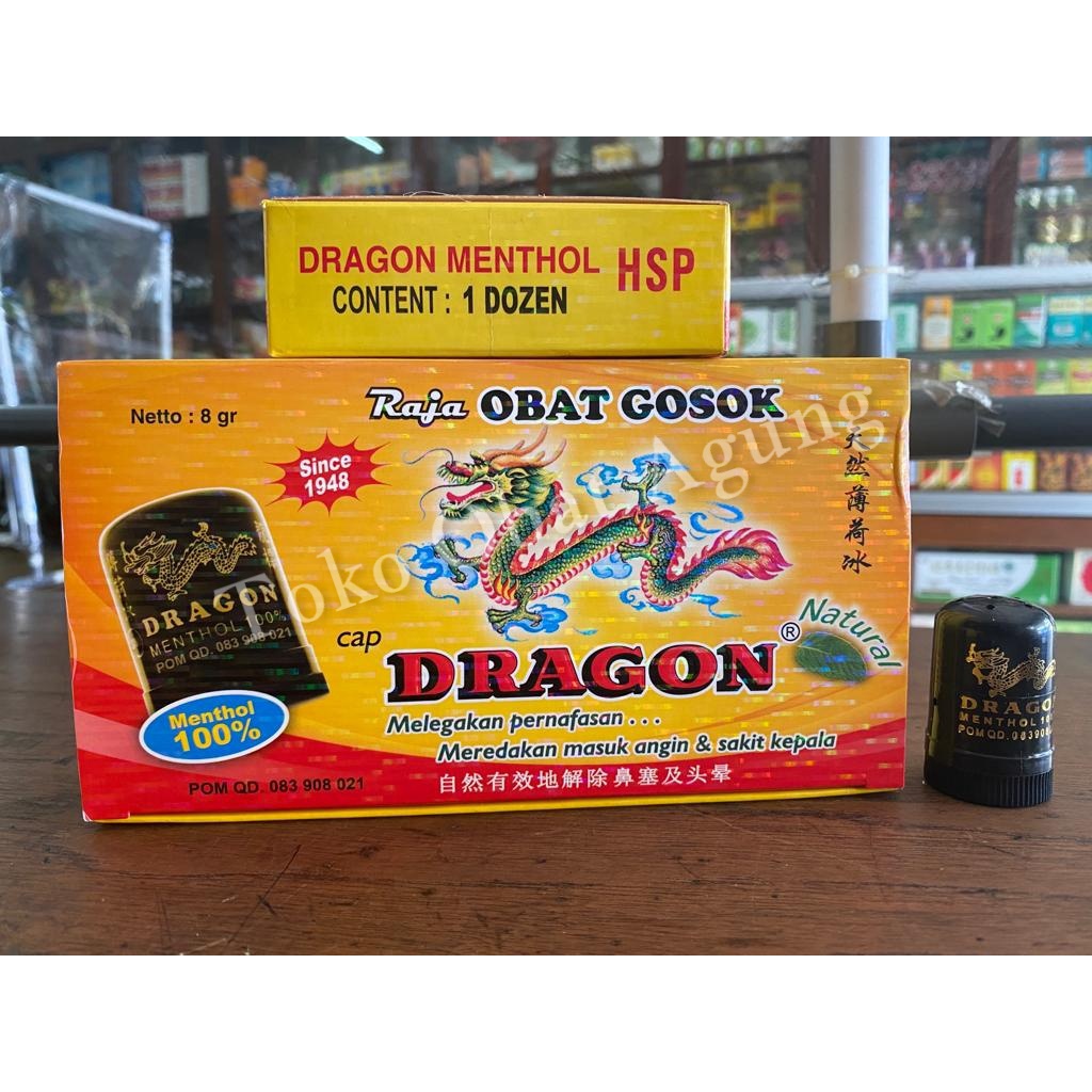 Jual Obat Gosok Menthol Cap Dragon HSP (8 gr) Termasuk Tempat Menthol ...