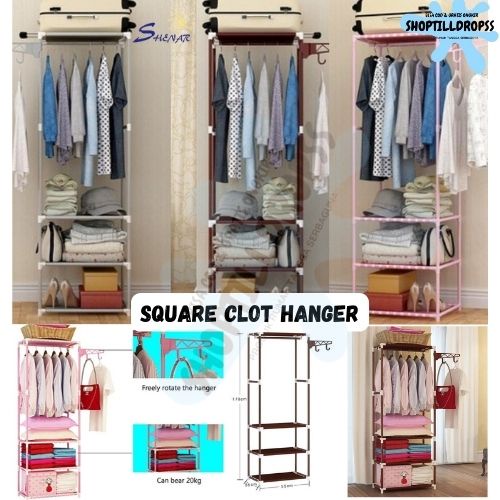 Jual (2Kg) Bisa Cod-Square Cloth Rack/Stand Hanger/Gantungan Suling ...