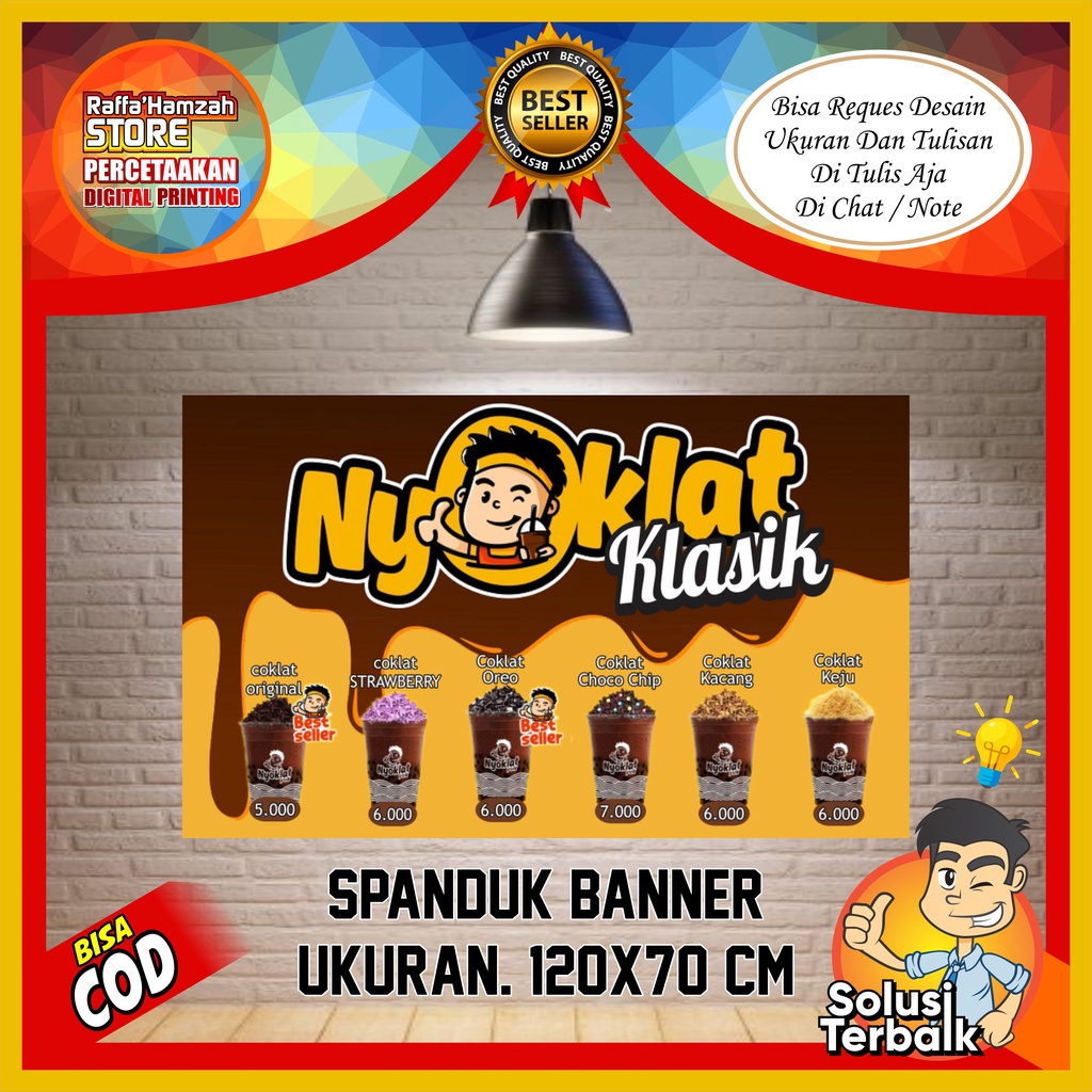 Jual Spanduk banner backdrop ES COKLA /Nyoklat murah bisa custom ...
