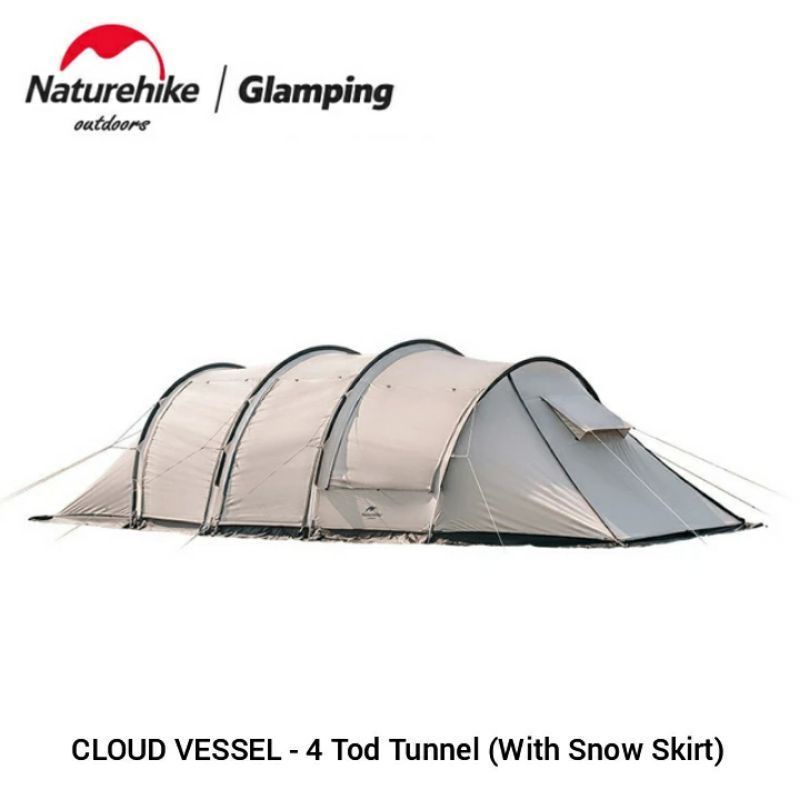 Jual TENDA NATUREHIKE CLOUD VESSEL 4 ROD TUNNEL TENT WITH SNOW SKIRT ...