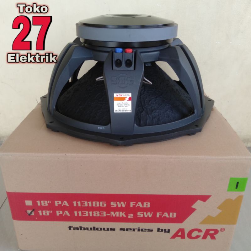 Jual Speaker ACR Fabulous 18" PA 113183 MK² SW 1500 Watt | Shopee Indonesia