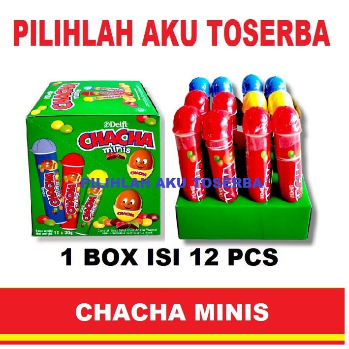 Jual CHACHA MINIS Tube Milk Chocolate - ( HARGA 1 BOX ISI 12 pcs ) | Shopee Indonesia
