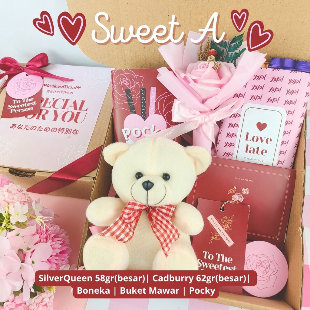 Jual Hampers Valentine kado cewek | Hadiah coklat boneka cewek pacar ...