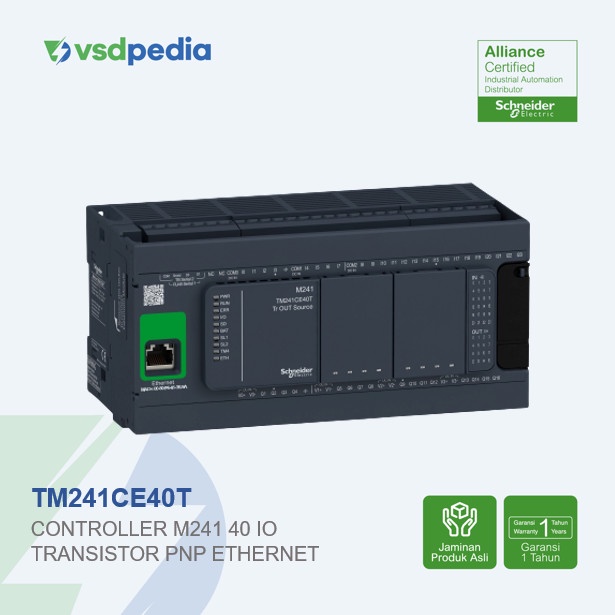Jual Schneider TM241CE40T CONTROLLER M241-40IO Tr.PNP Ethernet | Shopee Indonesia