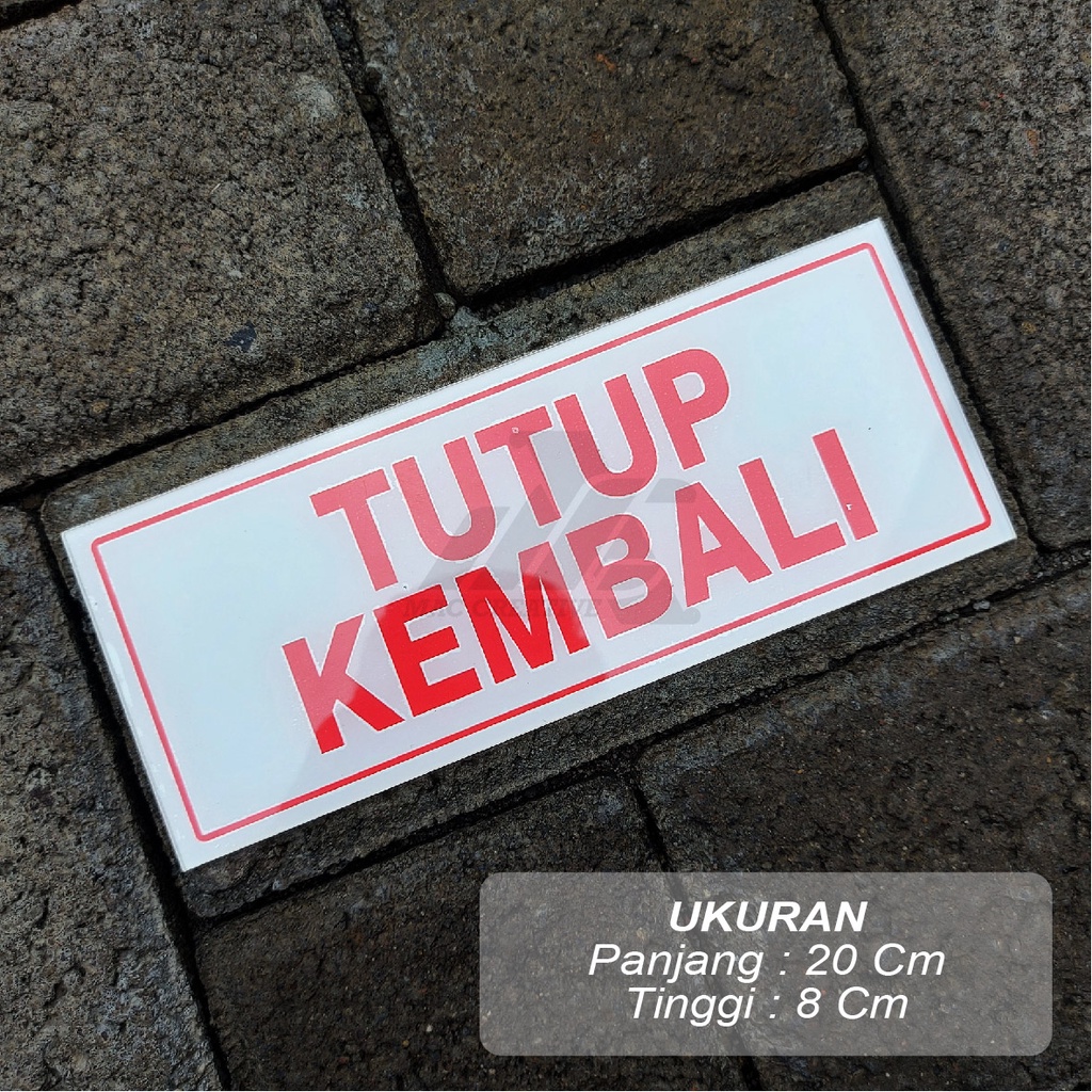 Jual SIGN BOARD AKRILIK LENGKAP - SIGN BOARD - TARIK DORONG DILARANG ...