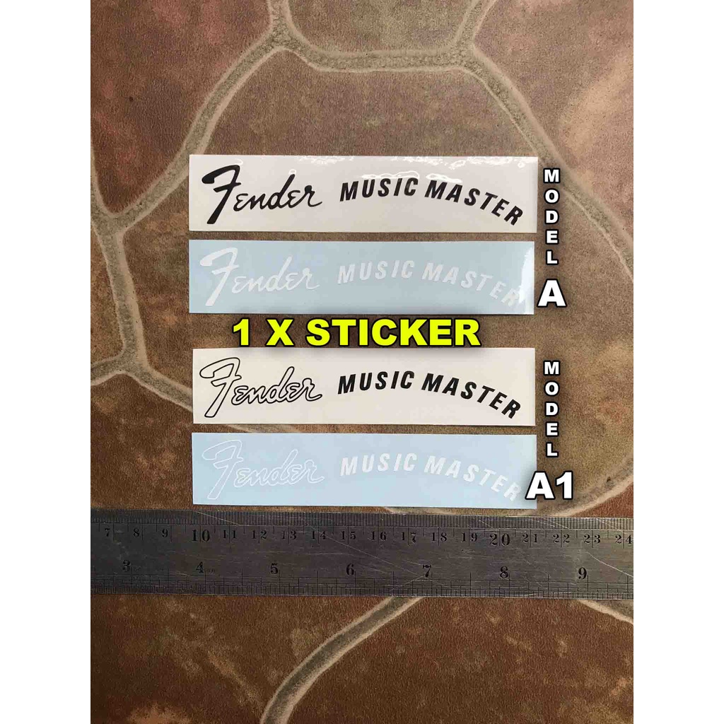 Jual Fender Music Master Sticker Headstock Tempel Gitar Model ...