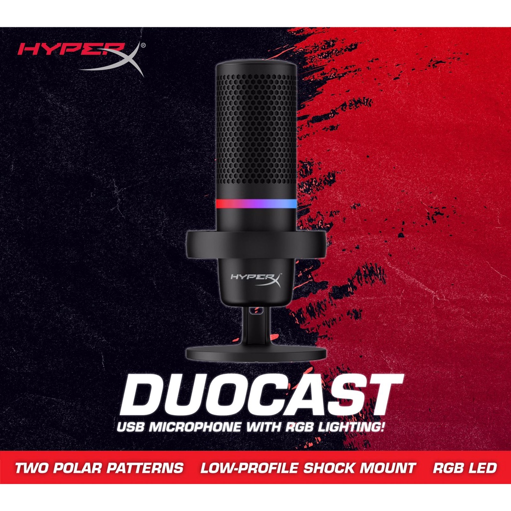 Jual HYPER X DUOCAST RGB LIGHTING USB MICROPHONE FOR PROFESIONAL STREAMING | Shopee Indonesia