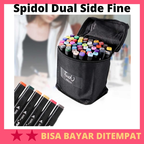 Jual Spidol Dual Side Fine Art Brush Art Marker Set / Spidol Kuas Pen ...