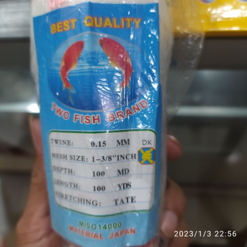 Jual JARING IKAN 1 ⅜ INCH 0.15 MERK TWO FISH BRAND, TATE | Shopee Indonesia