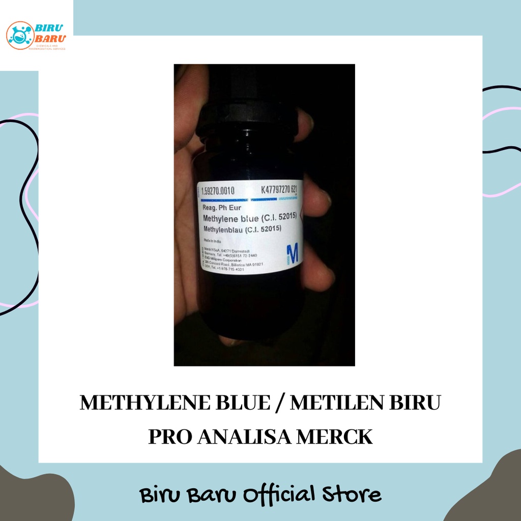 Jual METILEN BIRU / METHYLENE BLUE ( C16H18ClN3S ) PRO ANALISA 5 GRAM ...
