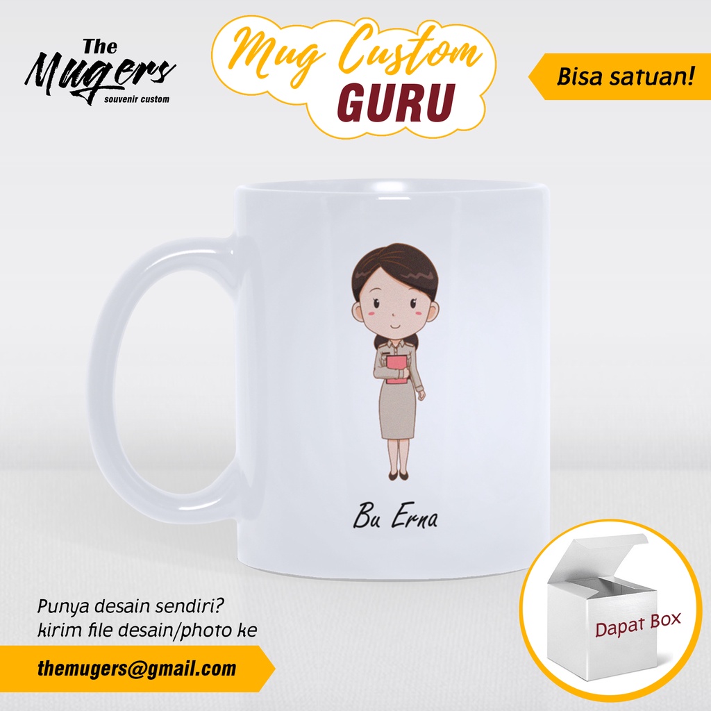 Jual Mug Custom Guru Sekolah Seragam | Shopee Indonesia