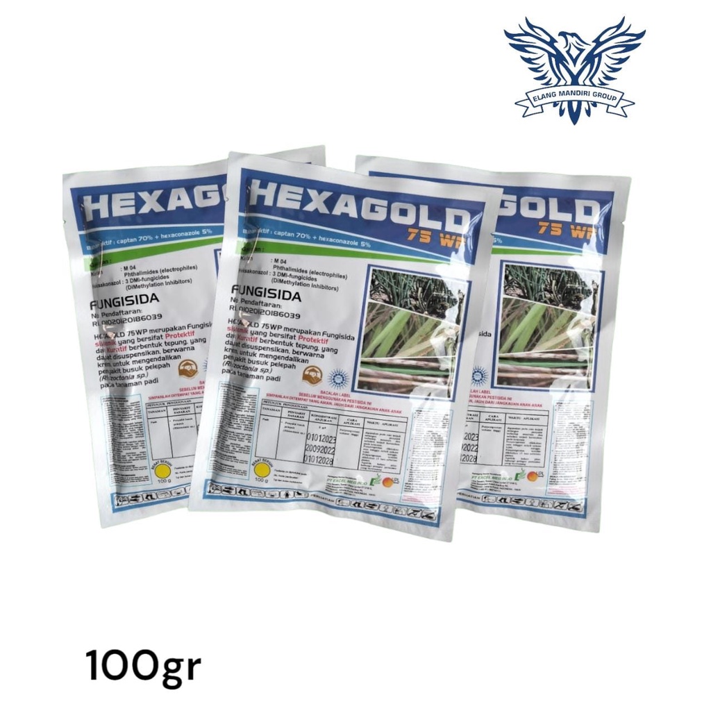 Jual FUNGISIDA HEXAGOLD 75 WP 100 GRAM Bahan aktif kaptan 70% dan ...