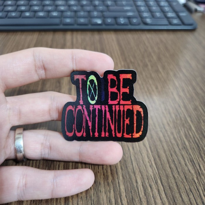 Jual Sticker Hologram Anime - PSH1394 - One Piece - To Be Continued ...