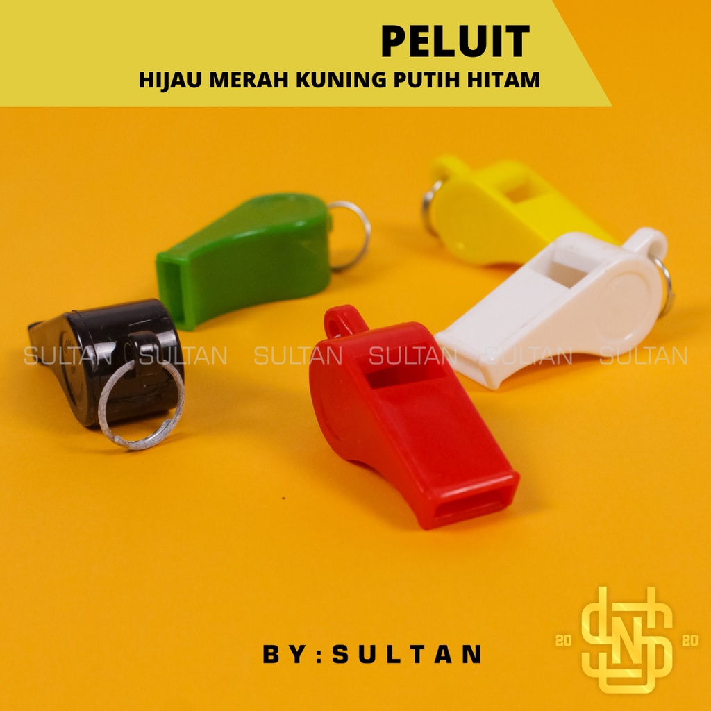 Jual PELUIT WARNA Pramuka / Polisi / Satpam Warna Hitam, Kuning, Merah ...