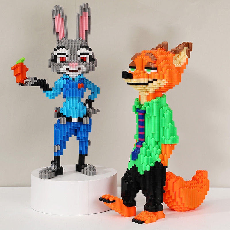 Jual Nano Block Judy Hoops Nick Wilde Cartoon Zootopia Medium Size ...