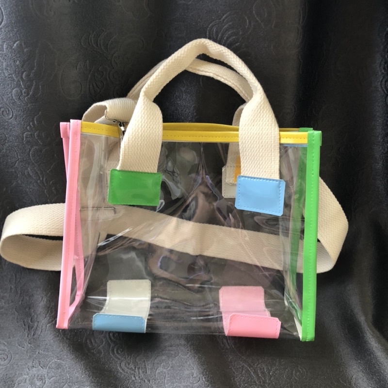 Jual [kstuffind] TAS PVC TOTEBAG TRANSPARAN TRANSPARENT CLEAR KONSER ...