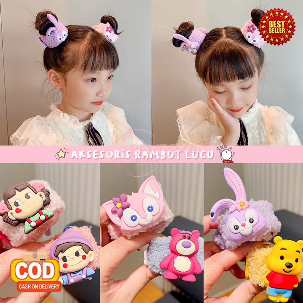 Jual Ikat Rambut Korea Anak Perempuan Model Gelang Motif Kartun Lucu ...