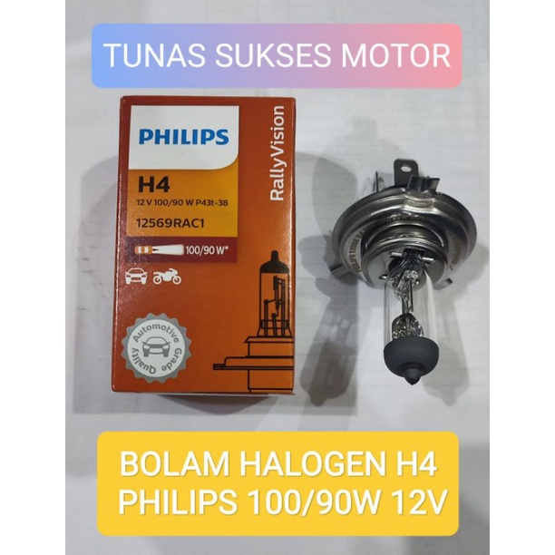 Jual BOHLAM HALOGEN H4 PHILIPS 12V 100/90 W ORIGINAL ASLI | Shopee ...