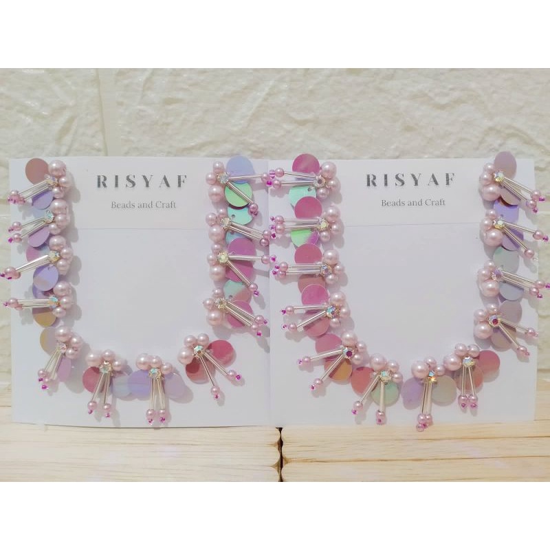 Jual Payet Rangkai Leher Sequin Mix Bambu 1set/12pcs | Shopee Indonesia