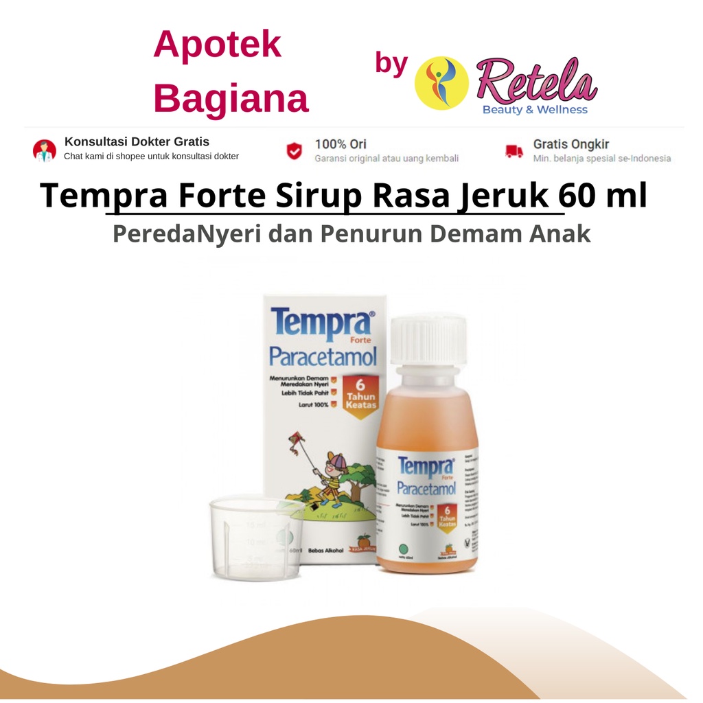 Jual Tempra Forte Rasa Jeruk 60ML | Shopee Indonesia