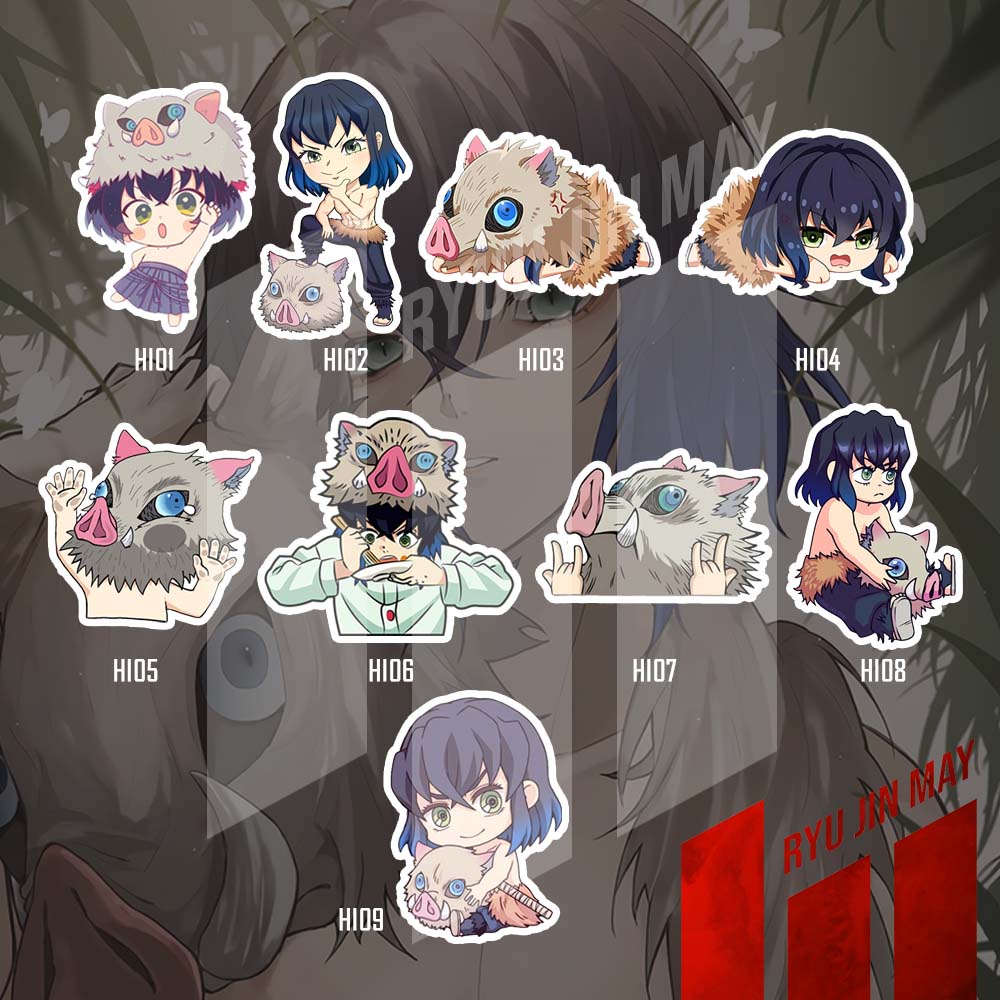 Jual Sticker Anime - Kimetsu No Yaiba - Hashibira Inosuke | Shopee ...