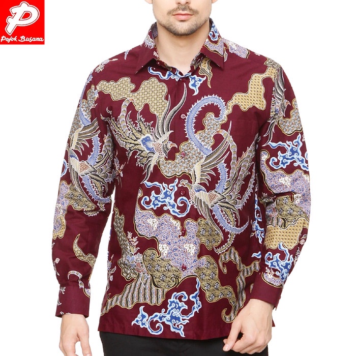 Jual Batik Pojok Busana Alisan Kemeja Lengan Panjang Batik Pria Slim ...
