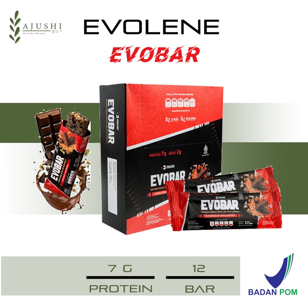 Jual Evolene Evobar 1 Box 12 Sachet Protein Bar | Shopee Indonesia