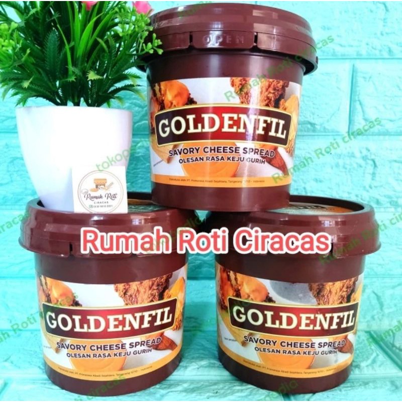 Jual GOLDENFIL SAVORY CHEESE SPREAD 1KG CHEESE GURIH 1KG ISIAN OLES ...