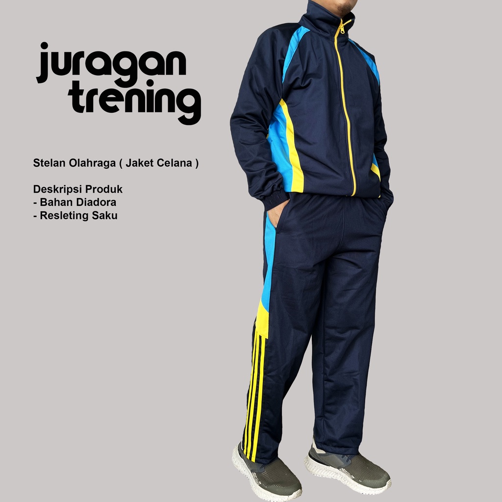 Jual Jaket olahraga stelan olahraga set olahraga jaket celana training ...